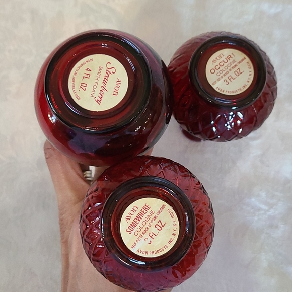 Vintage | Accents | Vtg Ruby Red Perfume Bottles | Poshmark